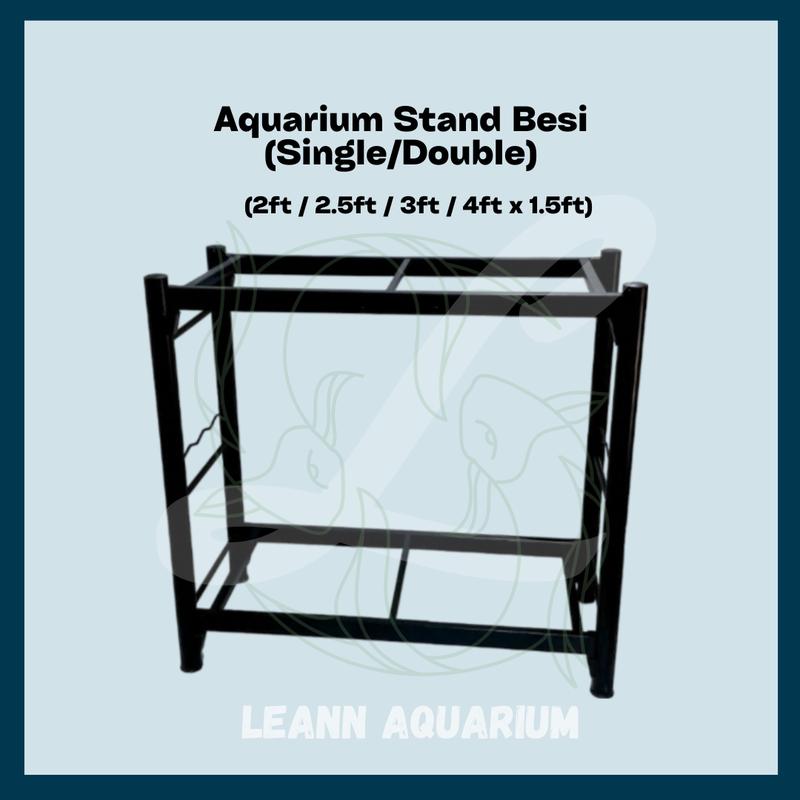 Aquarium Stand Besi (Single/Double Stand) for 2ft/2.5ft/3ft/4ft ...