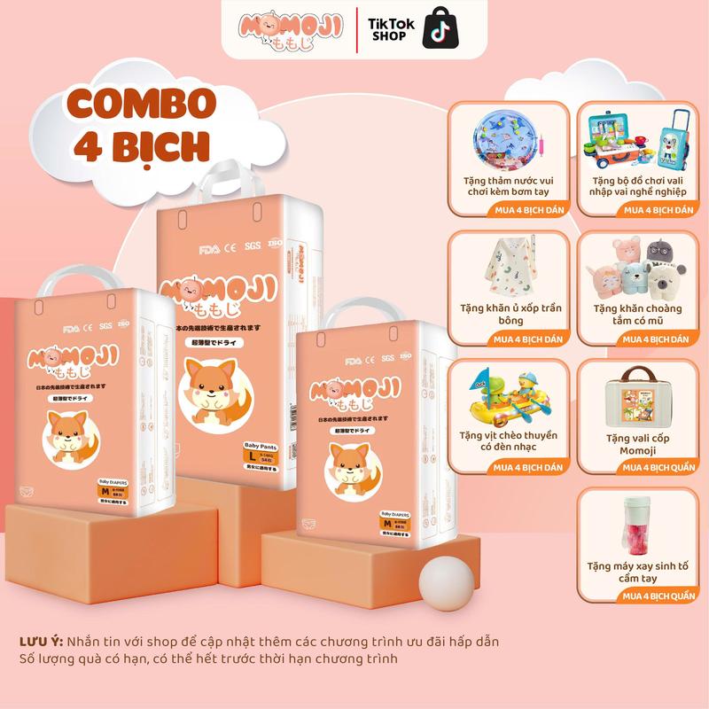 [MJ16] COMBO 4 BỊCH BỈM MOMOJI MỎNG MỊN, THOÁNG THẤM HÚT TỐ - TikTok ...