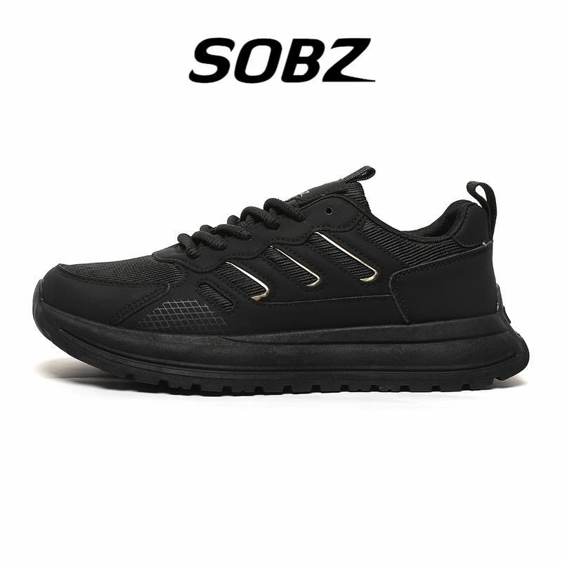 SOBZ Sepatu kasual pria hitam, menciptakan tampilan bersih dan rapi ...