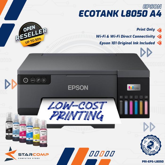 Promo Epson L8050 A4 Printer Photo Printing, PVC ID Card, CD/DVD ...