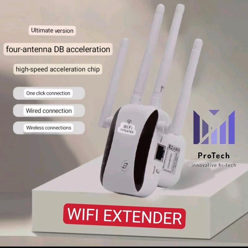Protech-4 Antennas WiFi Range Extender 300Mbps Wireless Repeater - TikTok Shop Malaysia