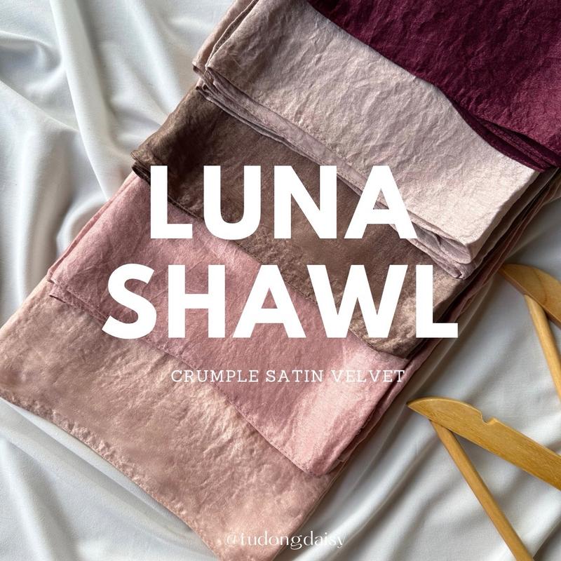 [FREEBROOH] LUNA SHAWL CRUMPLE SATIN VELVET - TikTok Shop Malaysia