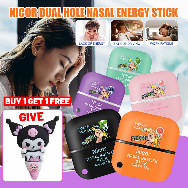 【FREE GIFT】NICOR menthol inhaler Energy Bar Double-hole refreshing ...