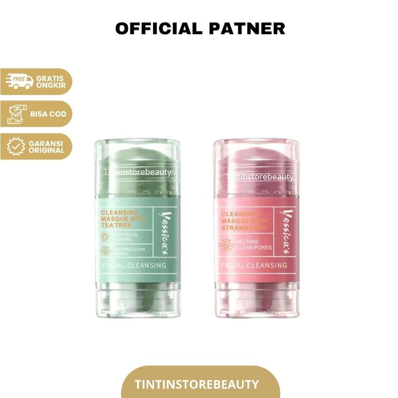 [2PCS] Yessica's Tea Tree & Strawberry Anti Pores & Acne Clay Stick ...