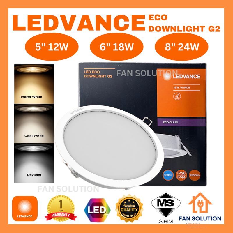 OSRAM LEDVANCE LED ECO DOWNLIGHT G2 ROUND 12W(5")/ 18W(6")/ 24W(8 ...