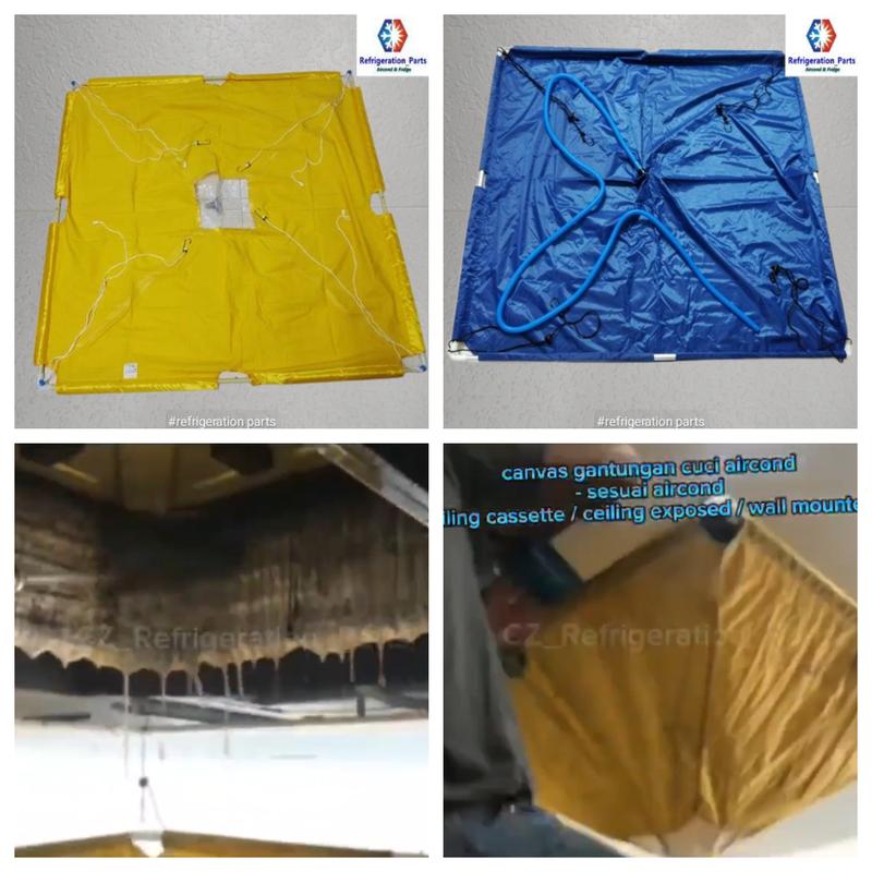 CZ kanvas plastik beg biru gantung siling aircond tabung air - TikTok ...