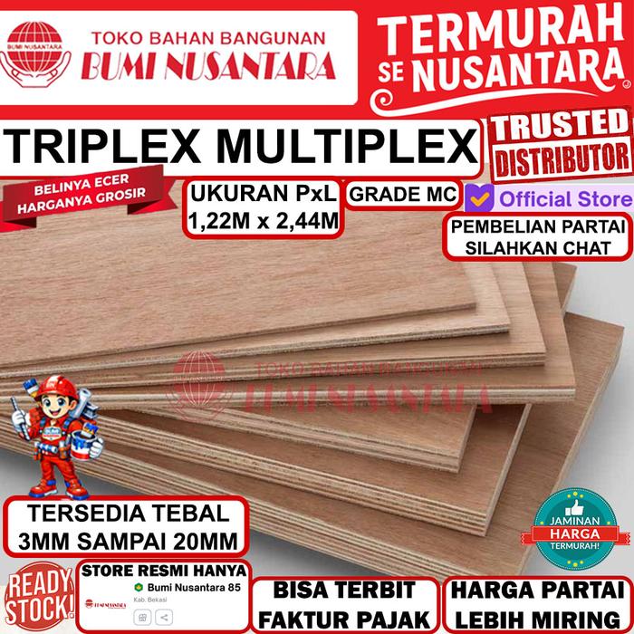 Jual Triplex Semua Ukuran 3MM sampai 20MM Multiplex 9mm 12mm Plywood ...