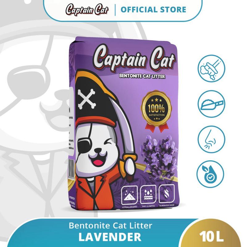 CAPTAIN CAT Bentonite Cat Litter - 10L Pasir Kucing - Shop | Tokopedia