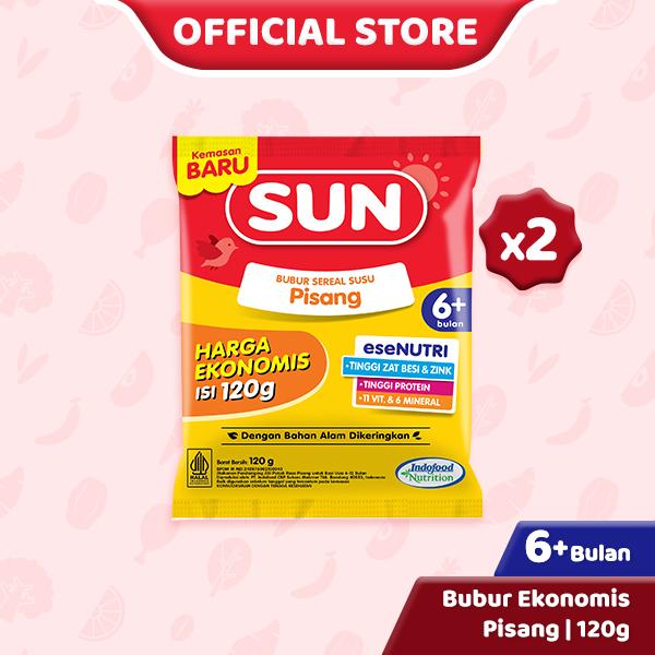Bubur 6+ Twin Pack - SUN Pisang Ekonomis 120 Gr (2 Pcs) - Shop | Tokopedia