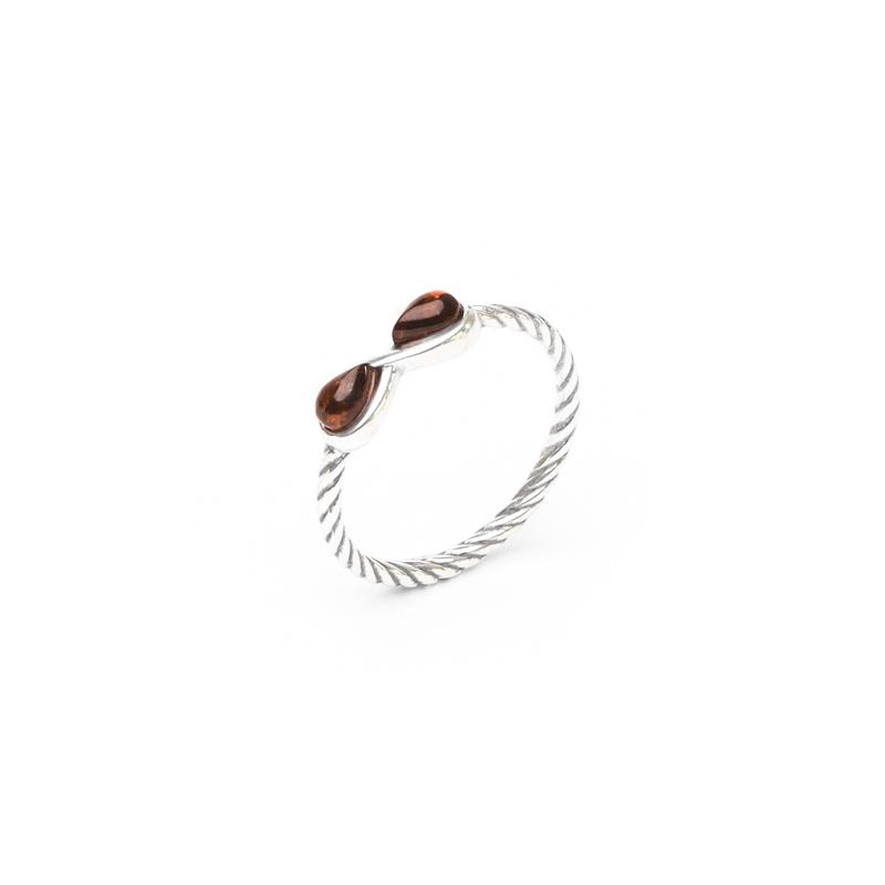 MILLENNE Multifaceted Baltic Amber Infinity Silver Ring with - TikTok ...
