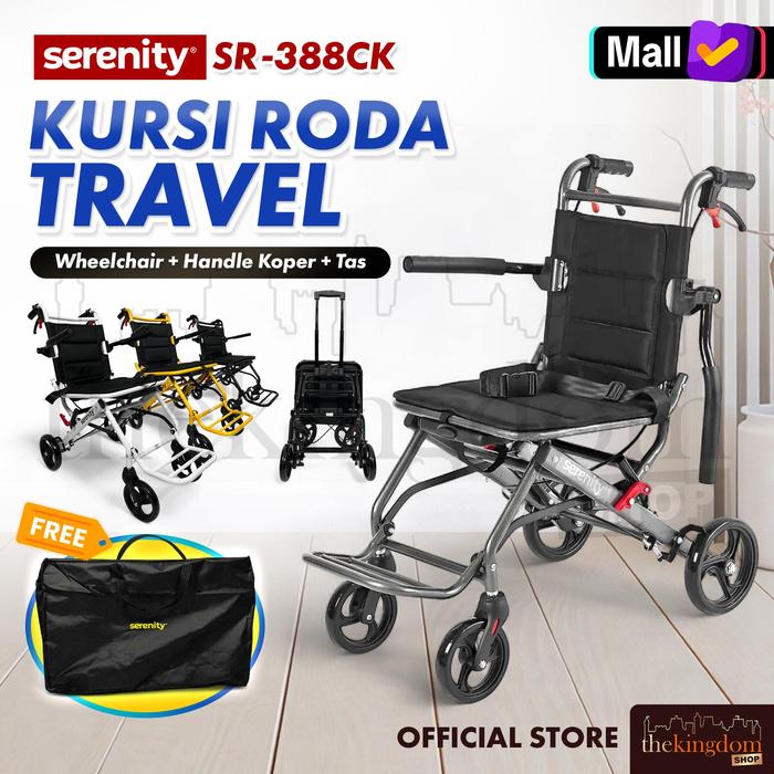 Promo Serenity SR-388CK Kursi Roda Travel + Bag Wheelchair Portable ...