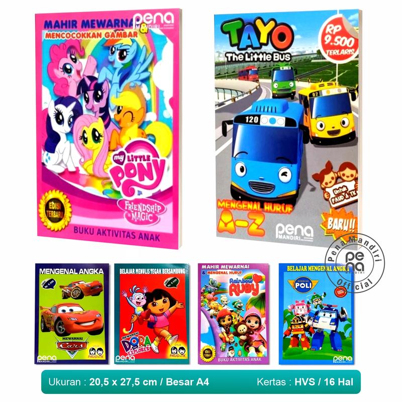 Buku Belajar Mewarnai A4 TK dan PAUD Edukasi anak Books - Shop | Tokopedia