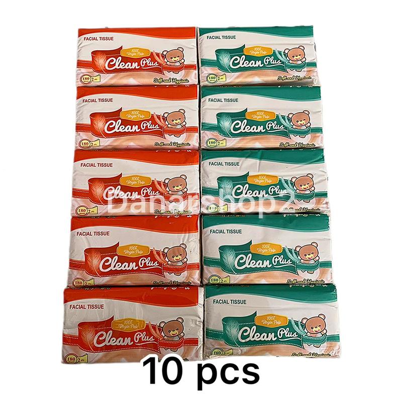 TISU CLEAN PLUS 180 SHEET (10 PCS) 2 LAPIS - Shop | Tokopedia