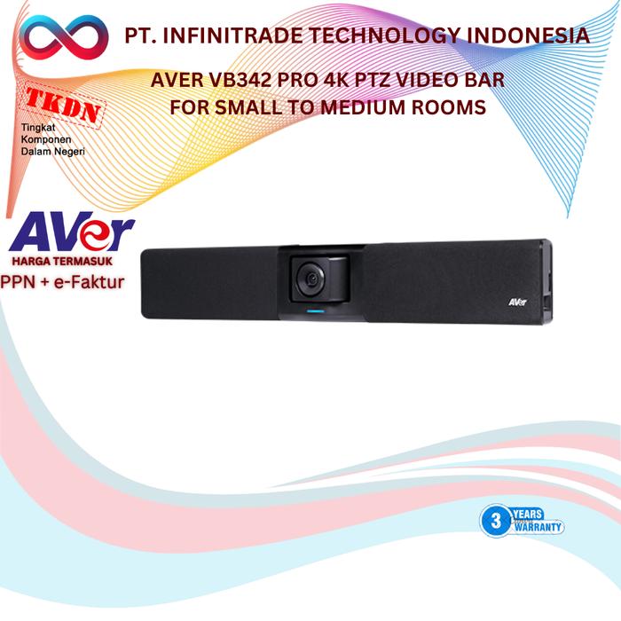 Jual AVER VB342 Pro 4K PTZ VIDEO BAR FOR SMALL TO MEDIUM ROOMS - Kota ...