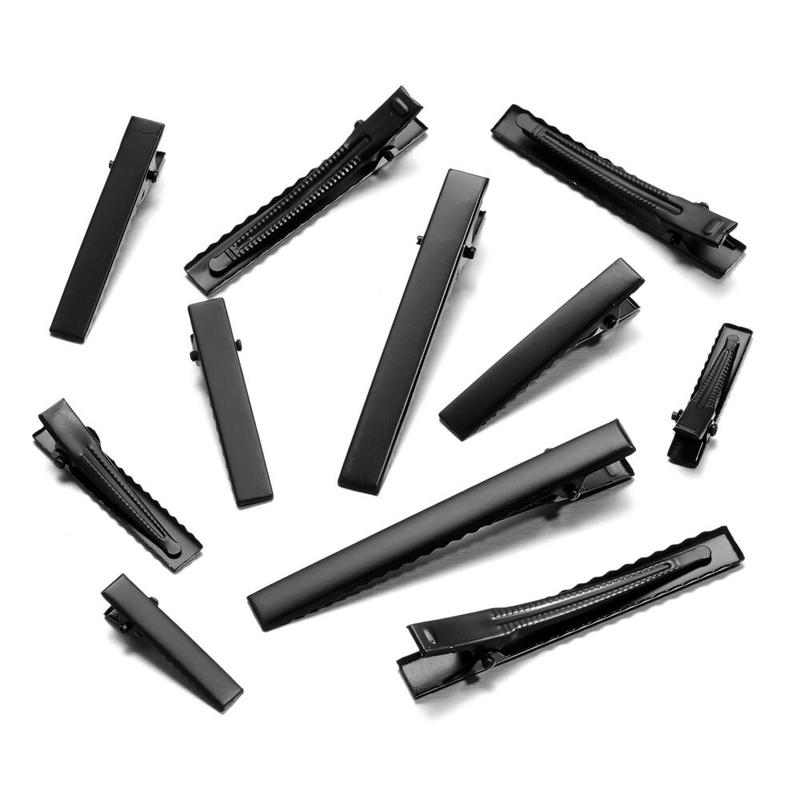 St.kunkka 10pcs Black Spring Hair Clips Automatic Clip Blank - TikTok ...