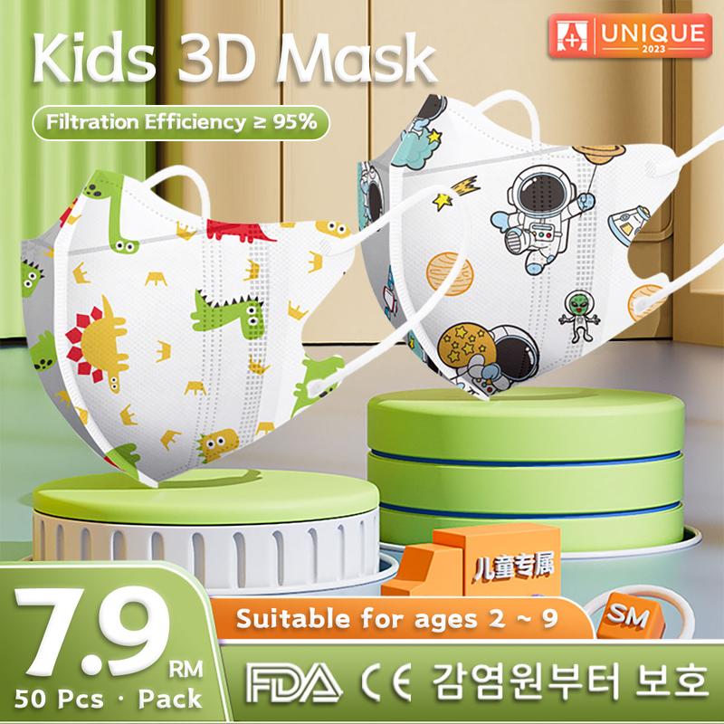 3D Kids Mask 50pcs Duckbill Mask Face Mask Kids Cartoon Mask - TikTok ...