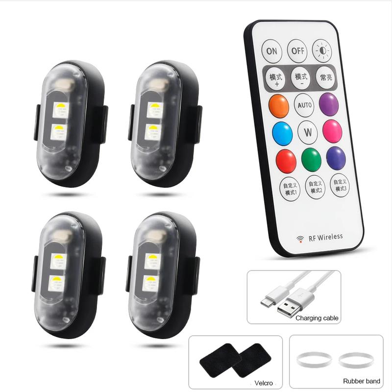 Lampu Strob LED, untuk Mini Drone Poket, Alat Kawalan Jauh Magnetik ...