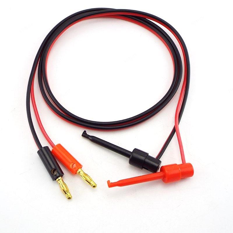 1Pair 1M Test Lead 4mm Banana Plug to Electric Hook Clip Cable - TikTok ...