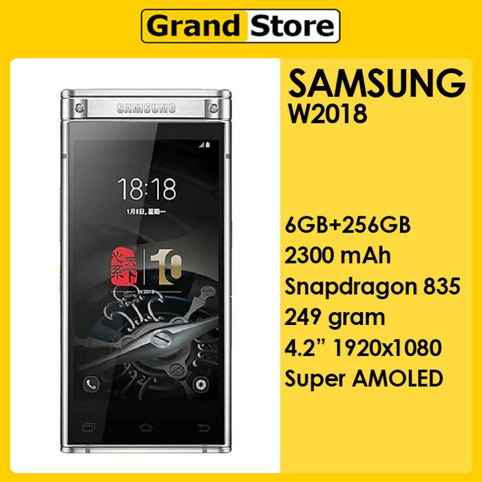 Jual Samsung W2018 Perak RAM 6GB/256GB LTE Dual Sim bisa WA Android ...