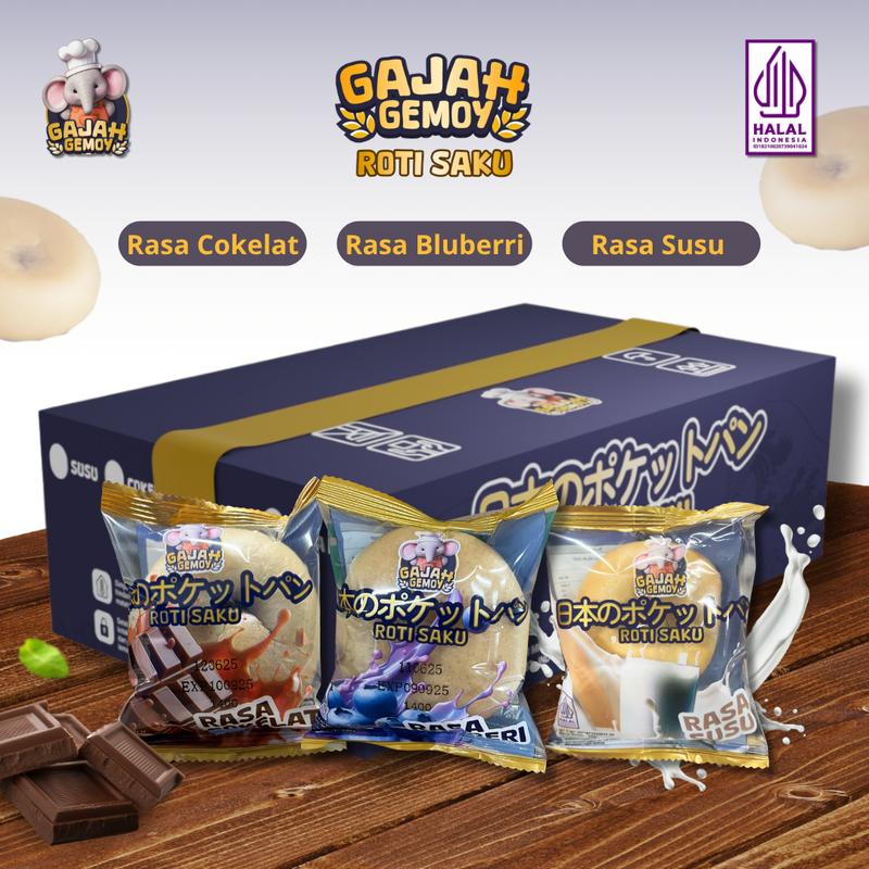 Gajah Gemoy Roti Saku Gajah Gemoy Lembut & Padat Isi 20 Pcs Rasa Coklat ...