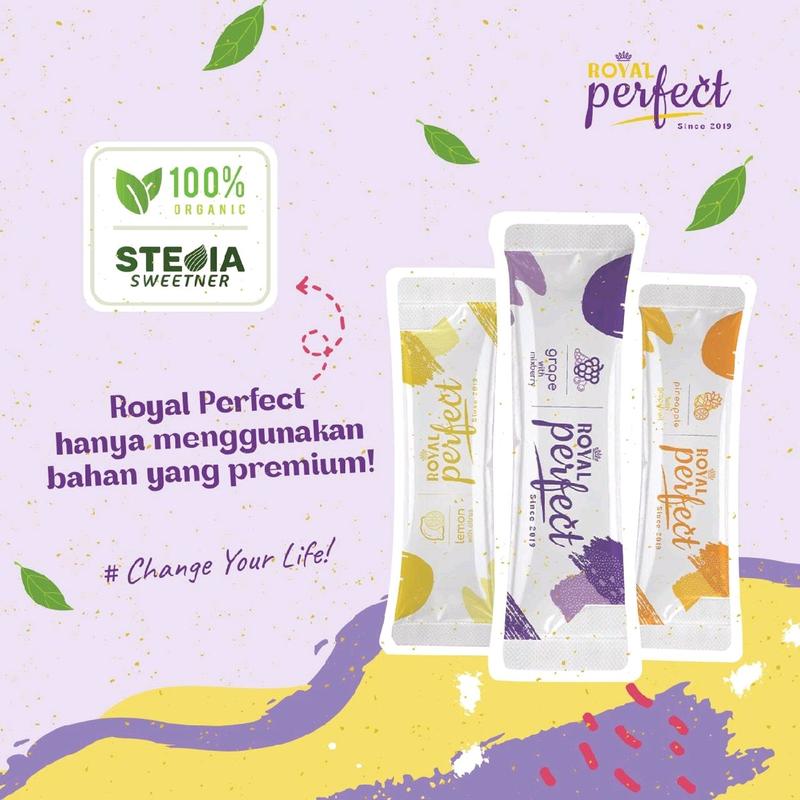 Royal Perfect fresh juice Lemon Anggur Nenas (5 sachet) (6 sachet ...