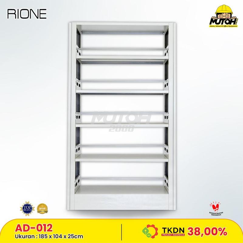 RAK BUKU PERPUSTAKAAN 2 MUKA 5 RUANG RIONE AD-012 TKDN - Shop | Tokopedia