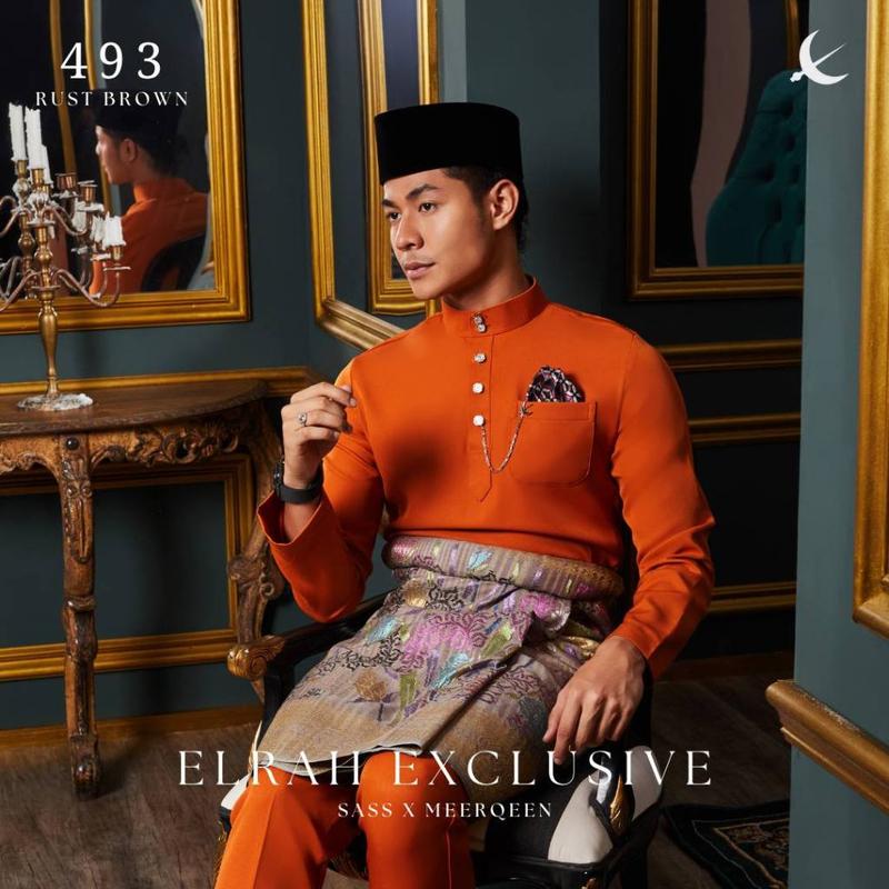 BAJU MELAYU BRICK ORANGE OREN BATA RUST BROWN ULTIMATE 2.0 2024 ...
