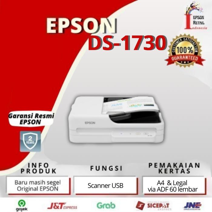 Jual Epson WorkForce DS-1730 / DS 1730 / DS1730 A4 Flatbed Document ...