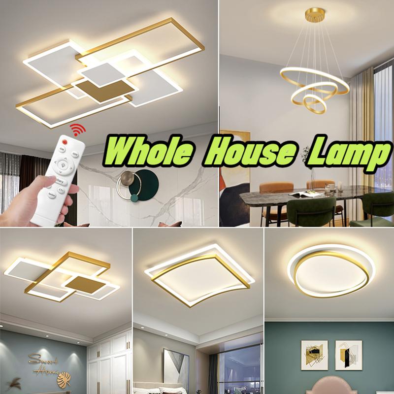 Lampu Siling Ruang Tamu Moden LED Ceiling Light 3Color Dimmable ...