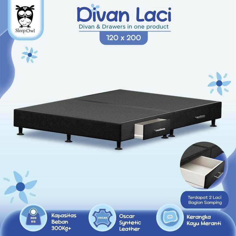 SLEEP OWL Divan Minimalis Laci 120 x 200 | Dipan Laci Drawer - Shop ...