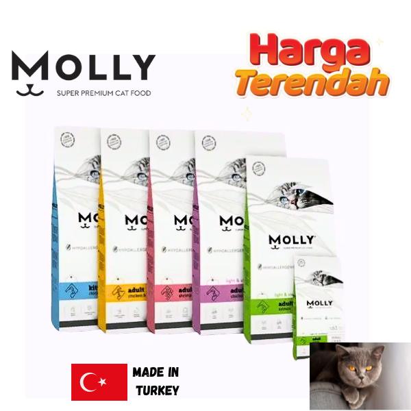 MOLLY CAT FOOD 15KG ADULT/KITTEN-MAKANAN KUCING MOLLY - TikTok Shop ...