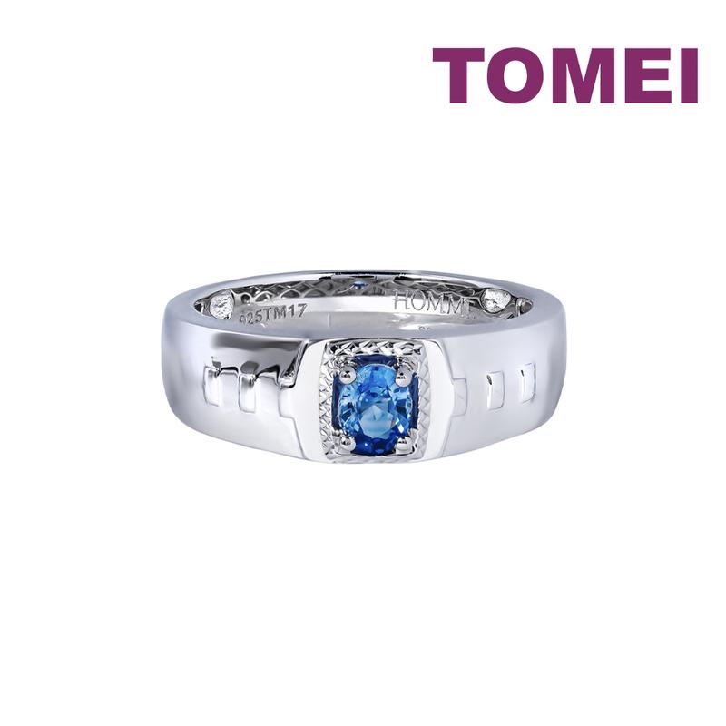 TOMEI Homme Collection Sapphire Men Ring, Silver+Palladium - TikTok ...