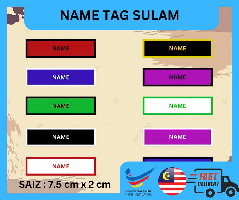 Name Tag Pelajar Sulam / Student Name Tag Embroidery/ Tag Nama - TikTok ...