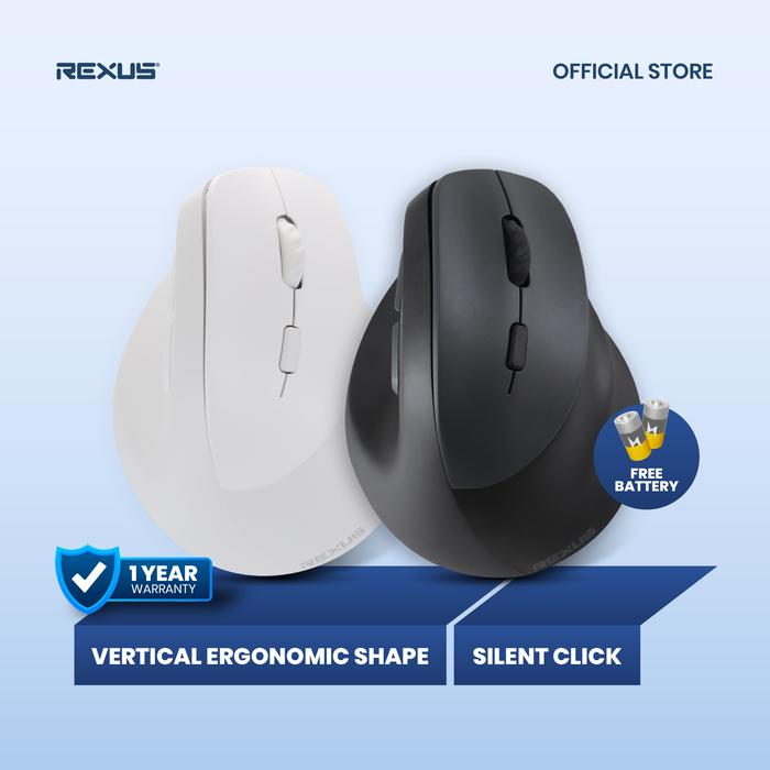 Promo Rexus Mouse Vertical Clif: Dual Mode (Bluetooth/Wireless) Desain ...