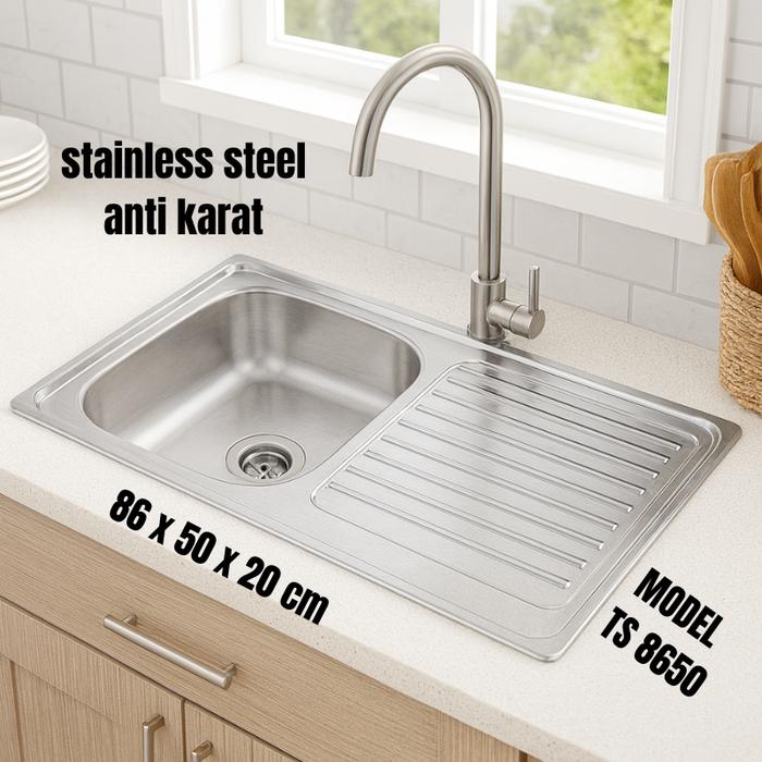 Jual Techno Series TS 8650 Kitchen Sink Stainless Steel Premium ...