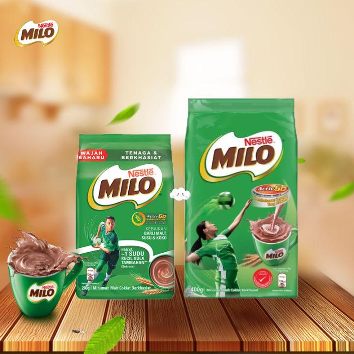 NESTLE MILO ACTIV-GO CHOCOLATE MALT POWDER (200g,400g,900g) Drink ...