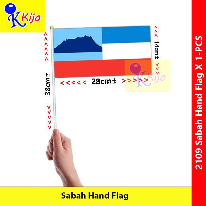 Bendera Tangan Negeri Sabah/Sabah Hand Flag Nylon Polyester Sabah ...