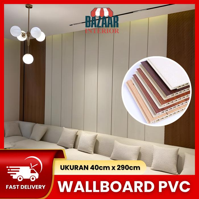 Promo Wallboard PVC 290cm X 40cm X 8mm | PVC Wallboard | Wall board PVC ...
