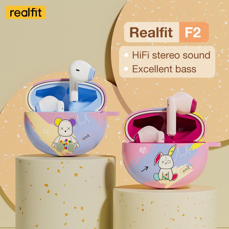 Realfit F2 Bluetooth Earphone Superb Bass 6H Playback with Mic - TikTok ...