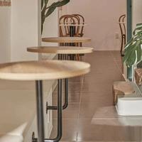 Jual Coffee Table Circular Modern Luxury Restaurant Side Table Wall ...