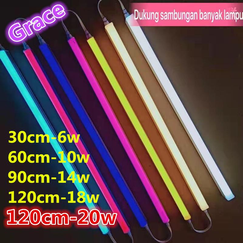 Lampu TL Neon T5 LED 6W/10W/14W/18W/20W 30-120cm Tube Warna Warni ...