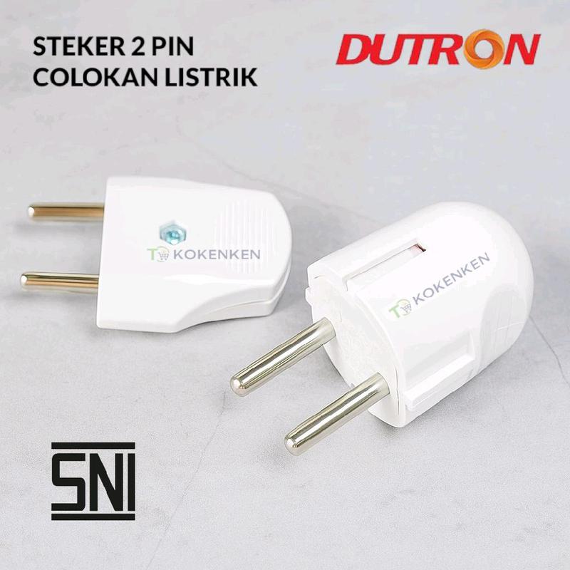 Steker Arde Bulat - Steker Gepeng Dutron - Colokan Listrik - Steker 2 ...