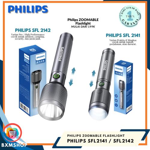 Jual Philips Senter SFL2142 / SFL2141 LED Rechargeable – Senter Zoom ...