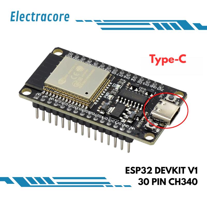 ESP32 DevKit V1 30 Pin CH340/CP2102 USB Type-C | Modul WiFi - Shop ...