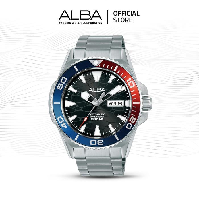 Promo Alba Mechanical Jam Tangan Pria A3B017 / A3B017X1 Automatic Black ...