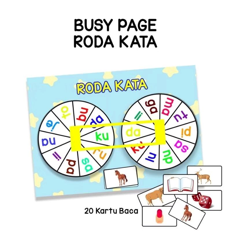 Busy Page Roda Kata Baca 4 Huruf Sederhana - Shop | Tokopedia