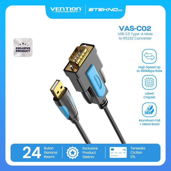 Promo Vention USB to RS232 DB9 Parallel Com Serial Adapter Black - 1 ...