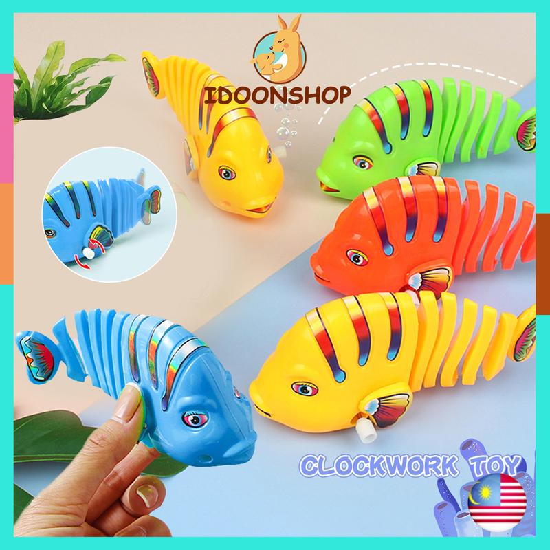 IDOON 1PCS Clockwork Fish Toy Wind Up Fish Toys Educational Gift ...