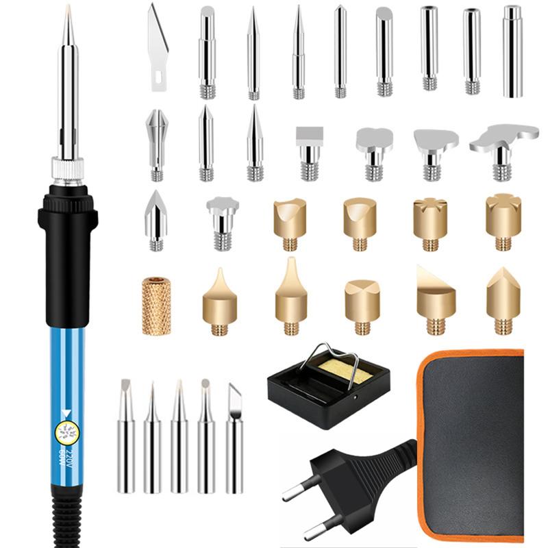 Pyrography Soldering Iron Set 38 Pieces, 60 W Digital Pyrography ...