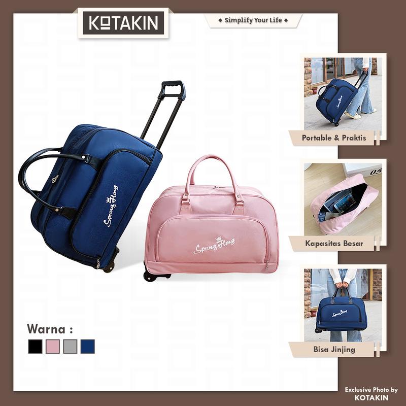 KOTAKIN Tas Travel Troli Trolley Bag Kabin Pakaian Duffel Roda - Shop ...